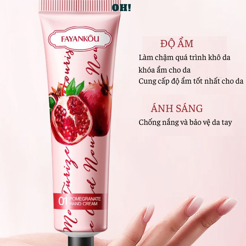Set of 5 tubes of FAYANKOU natural extract hand cream, moisturizes the ...