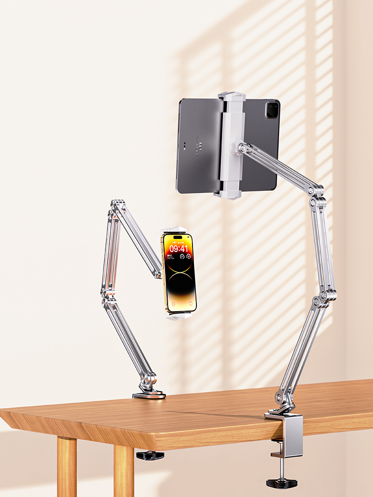 Sisibox | Arm lift and tablet lift stand clamped to the table, bedside ...