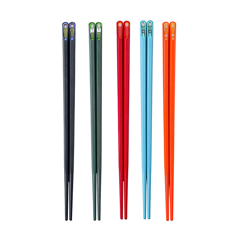 Set of 5 Pairs of Colorful Japanese Style Chopsticks (5 Colors ...