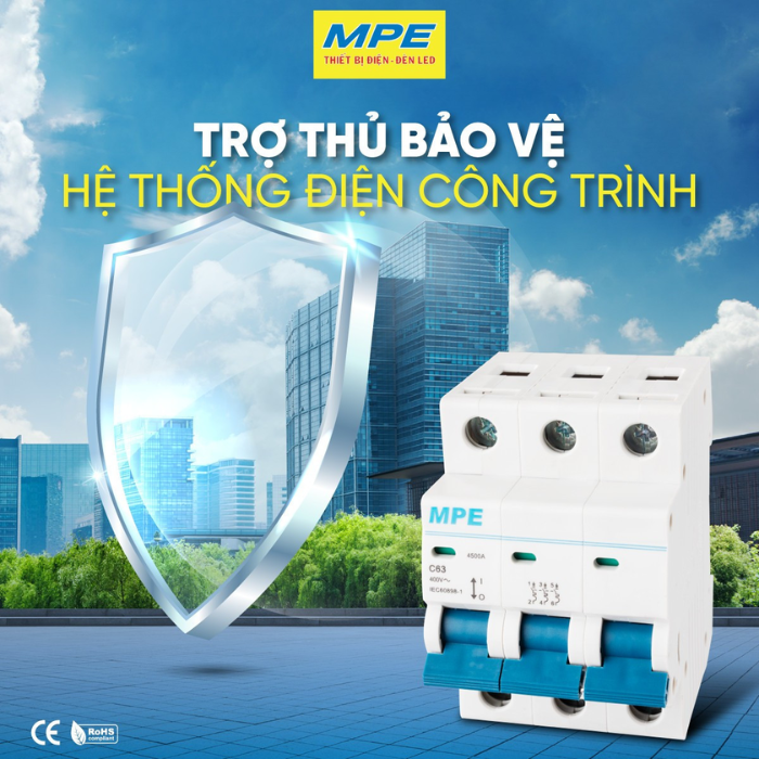 [GENUINE MPE] MCB 4-pole 4P 6kA MP6-C4 Series MPE safety circuit ...
