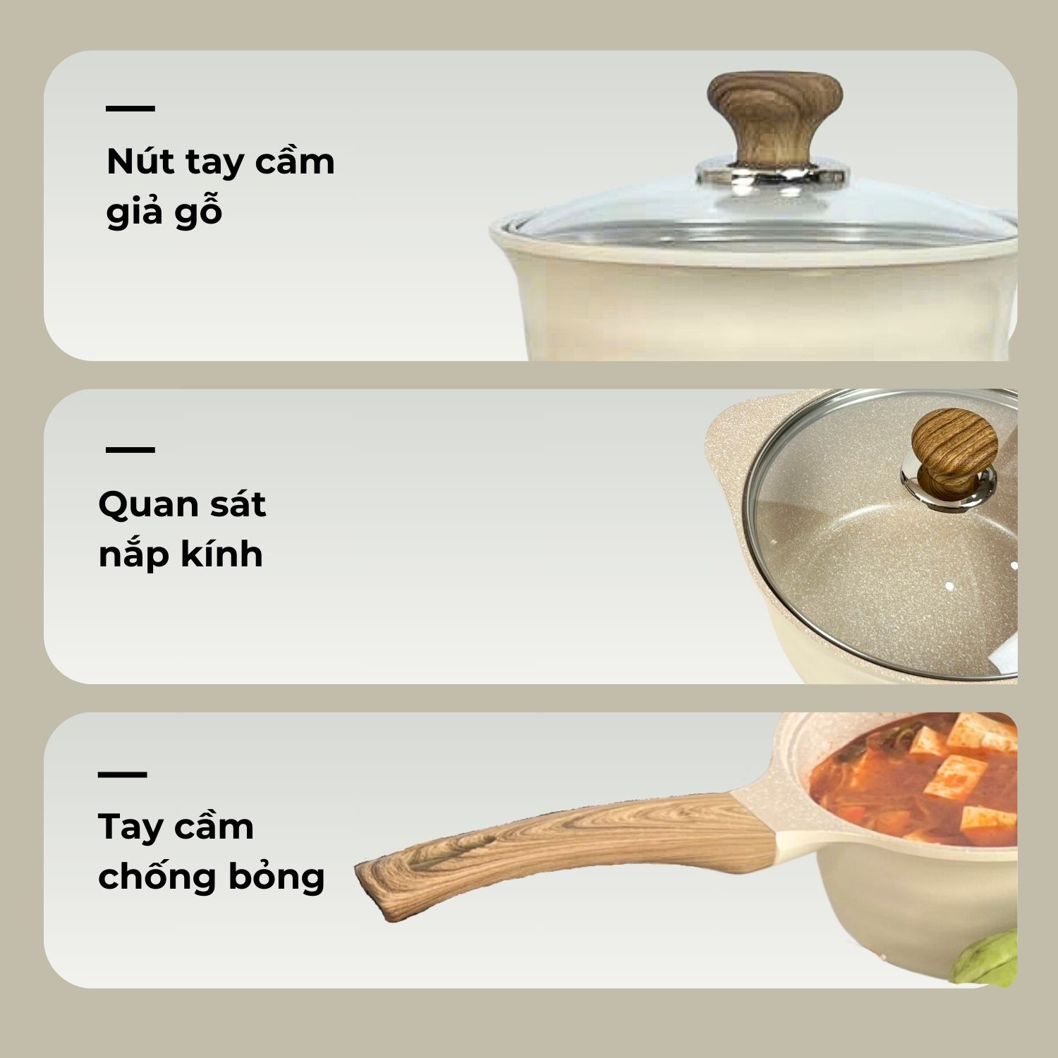 Set of 4 Premium Ecoramic Magnetic Bottom Non-Stick Pots and Pans (20 ...