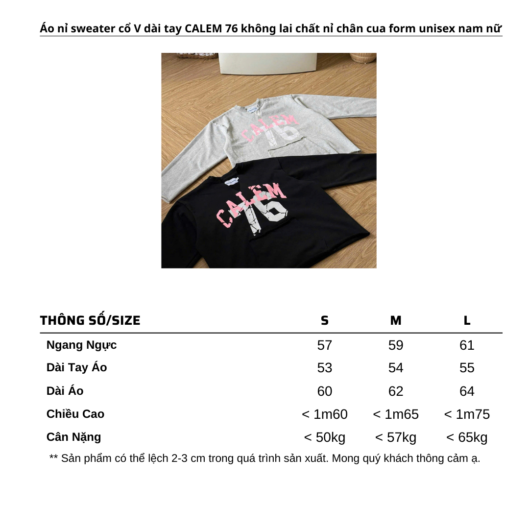 76 Calem.Club sweater sweatshirt with V-neck, long sleeves, crab leg ...