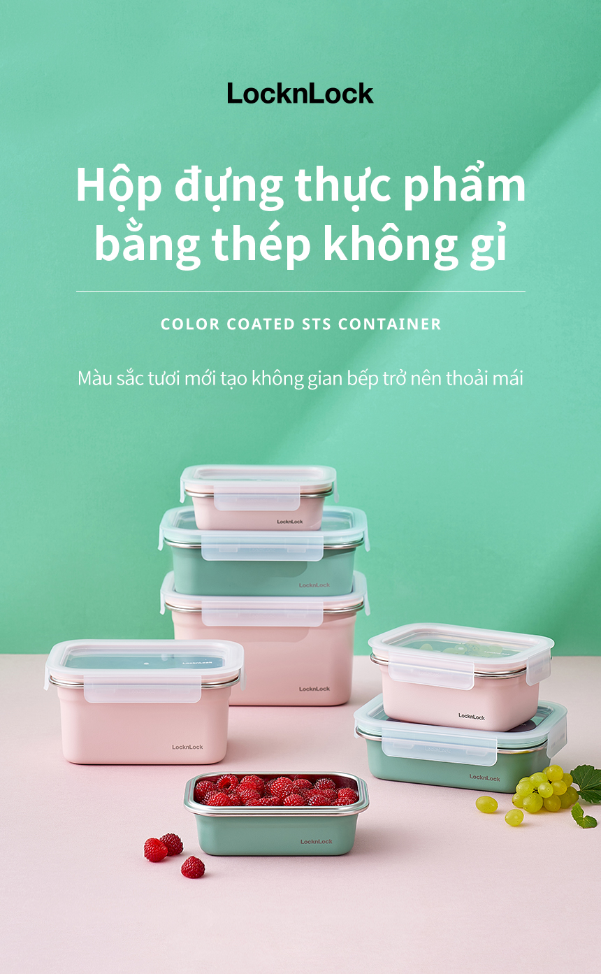 LocknLock Color Coated STS Multi-Capacity Stainless Steel Food ...