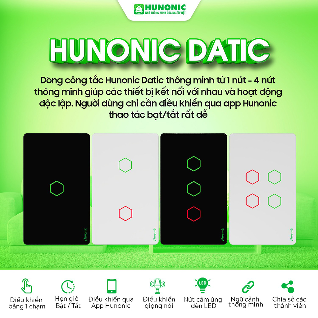Hunonic Datic Bluetooth Mesh Touch Switch, Ocean Smart Phone Remote ...