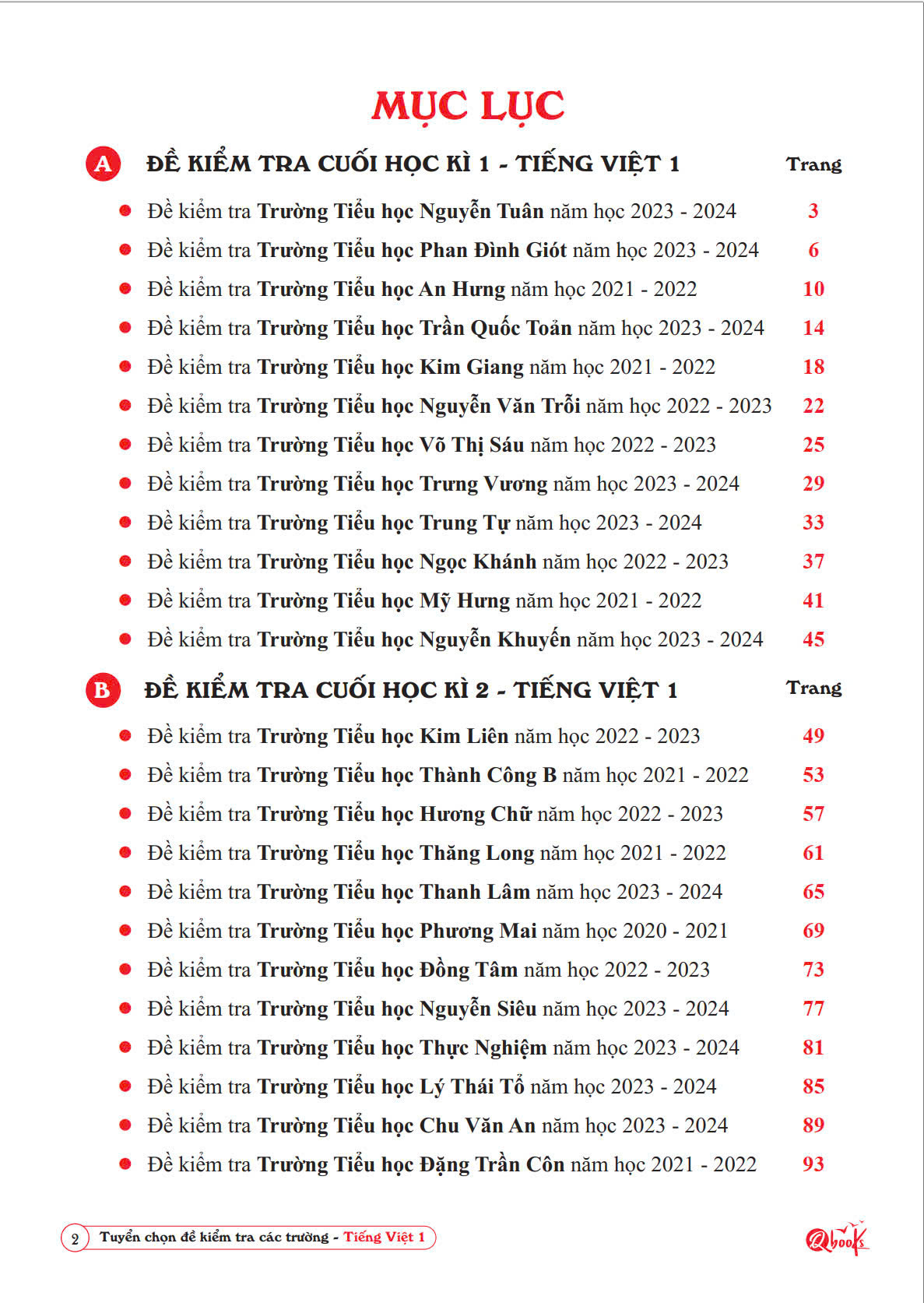 Books - Combo Selection of Math and Vietnamese Test Questions for Grade ...