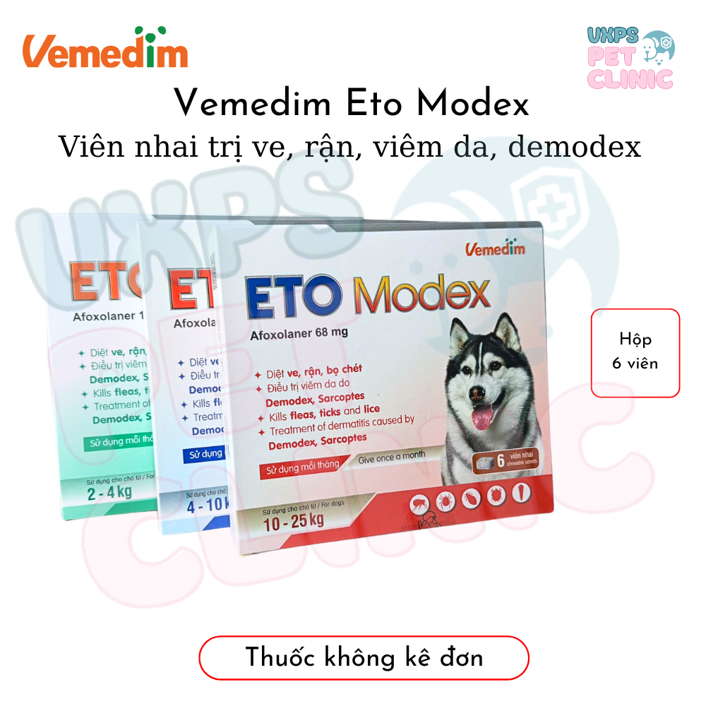 [Box Of 6] Eto Modex - Chewable Tablets to Prevent Mites, Dermatitis ...