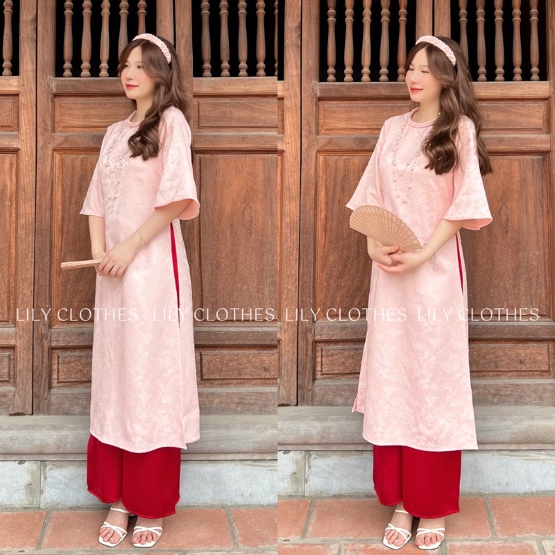 Lily.clothes- Bich Dao Ao Dai - Modern loose ao dai in embossed damask ...