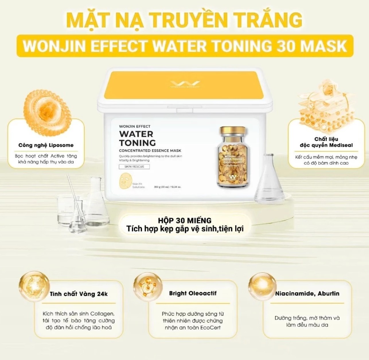 [Box Of 30] Wonjin Effect Mask Intensive Moisturizing Brightening and ...