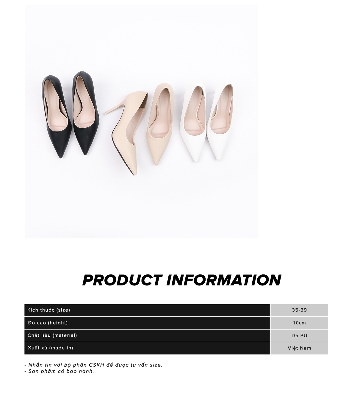 Erosska Pointed Toe High Heels - Black (10cm) EP022 | Shopee Malaysia
