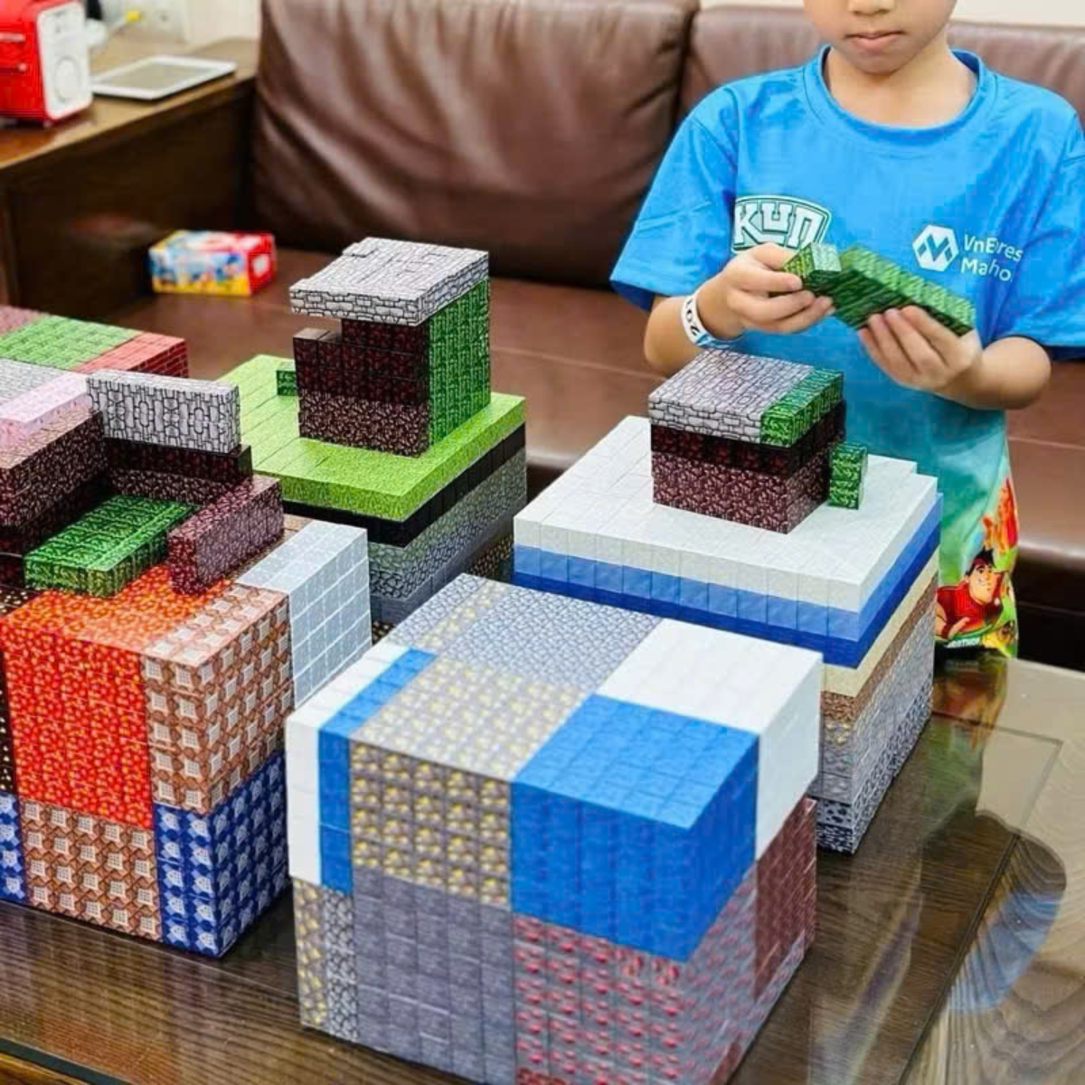 Assembling Model Block Magnetic Toy, Magnetic Construction Brick ...