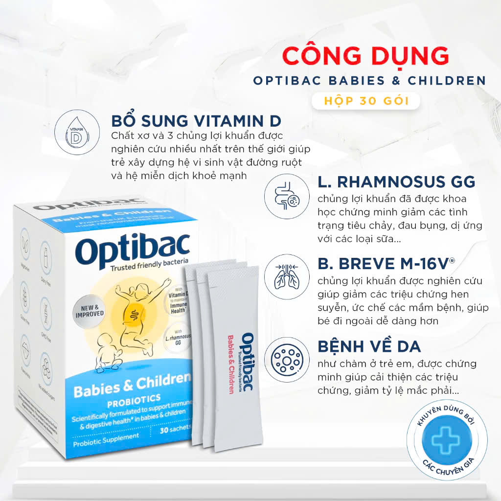 Probiotics Optibac Babies & Children box of 30 probiotic supplements ...