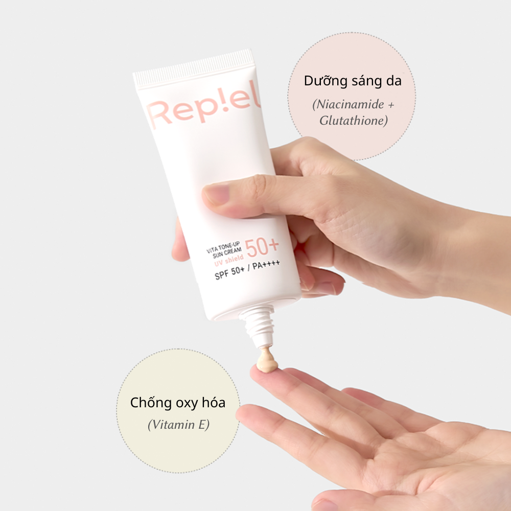 Vita Tone - Up Sun Cream SPF50+ PA++++ 50ml REPIEL | Shopee Malaysia