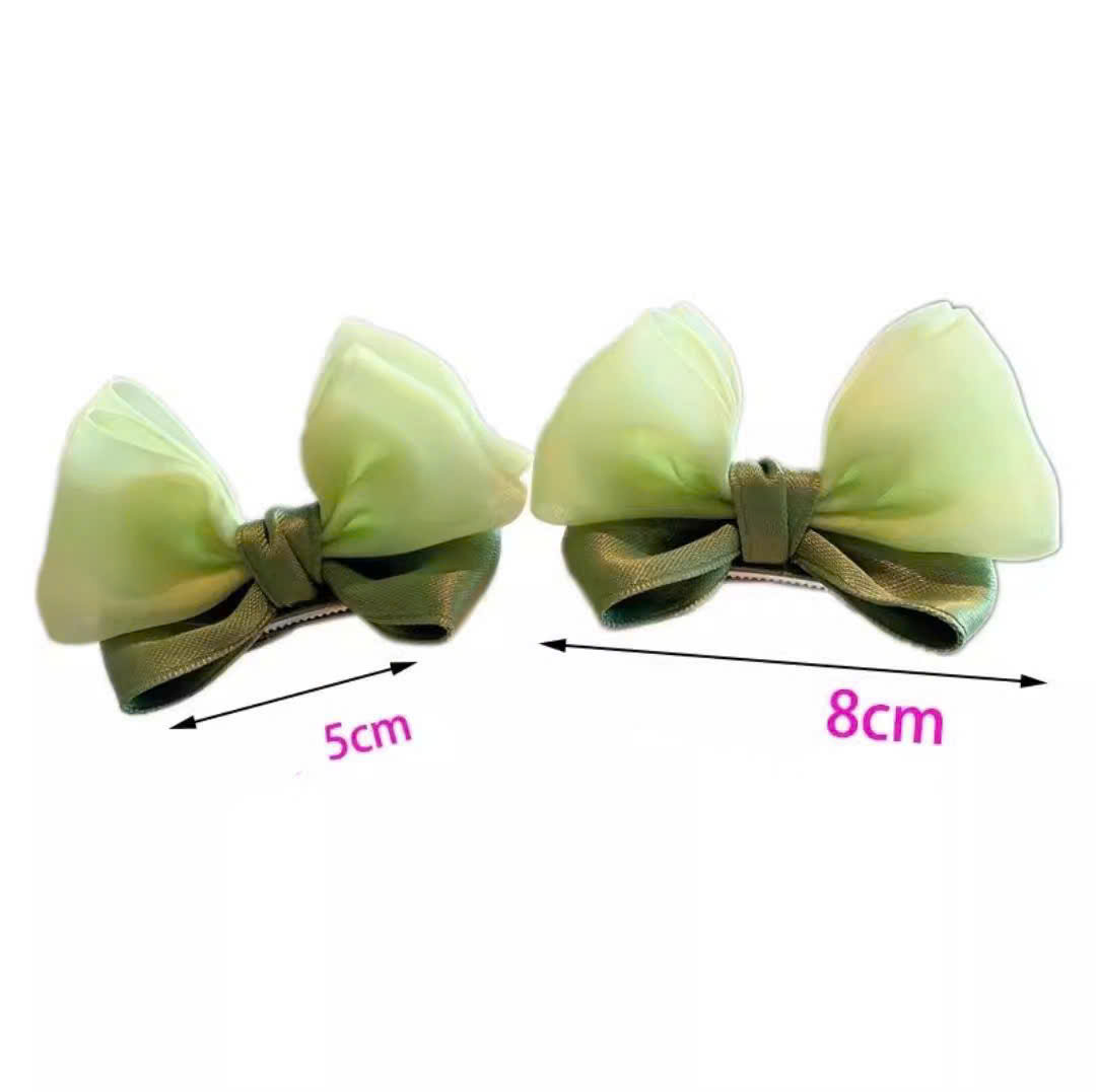 Set of 2 vertical bow hair clips for pretty little girls | Shopee Malaysia