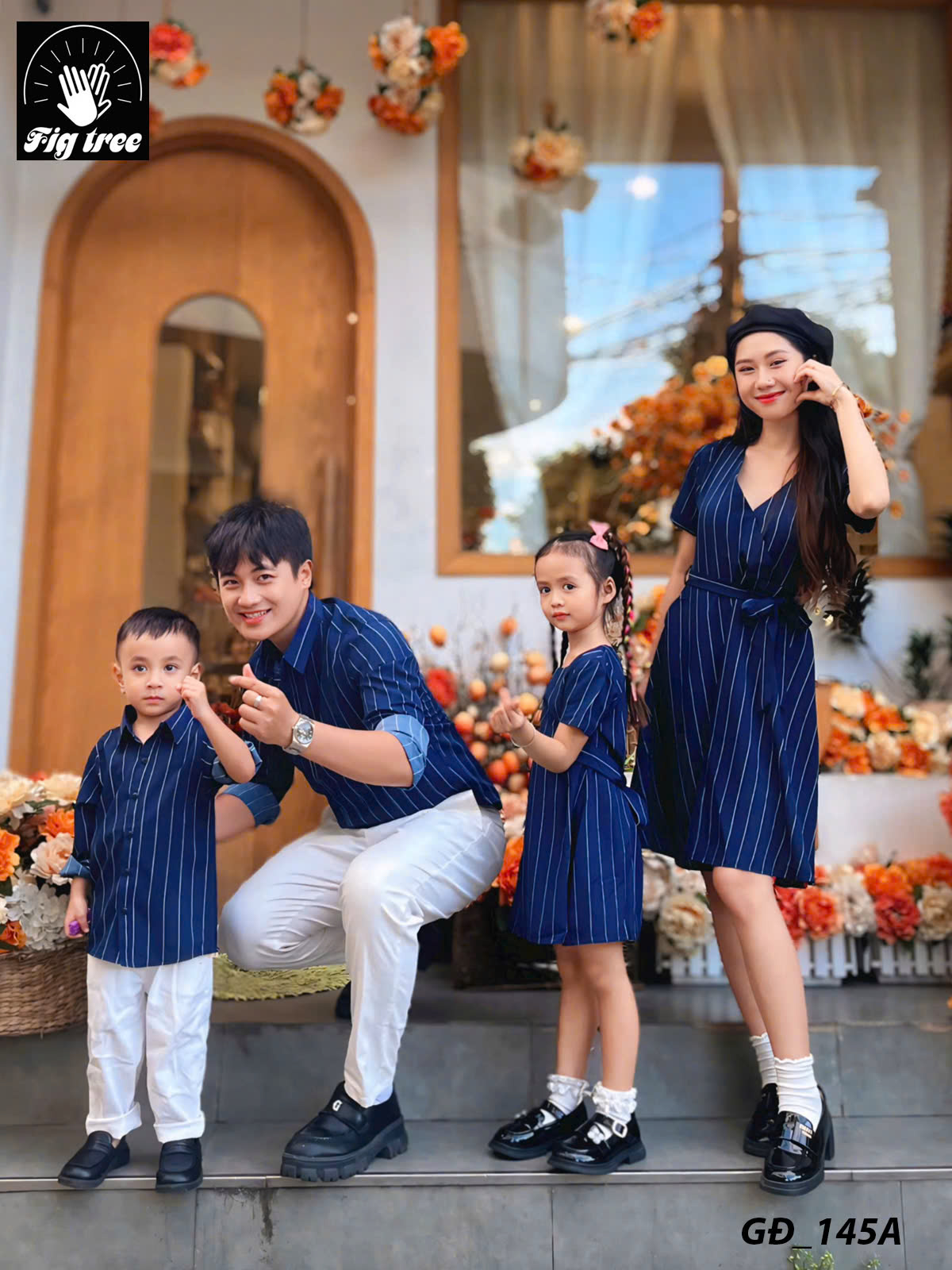 FIG TREE Blue Striped Family Uniform Shirt and Skirt Combo (ms 145A ...