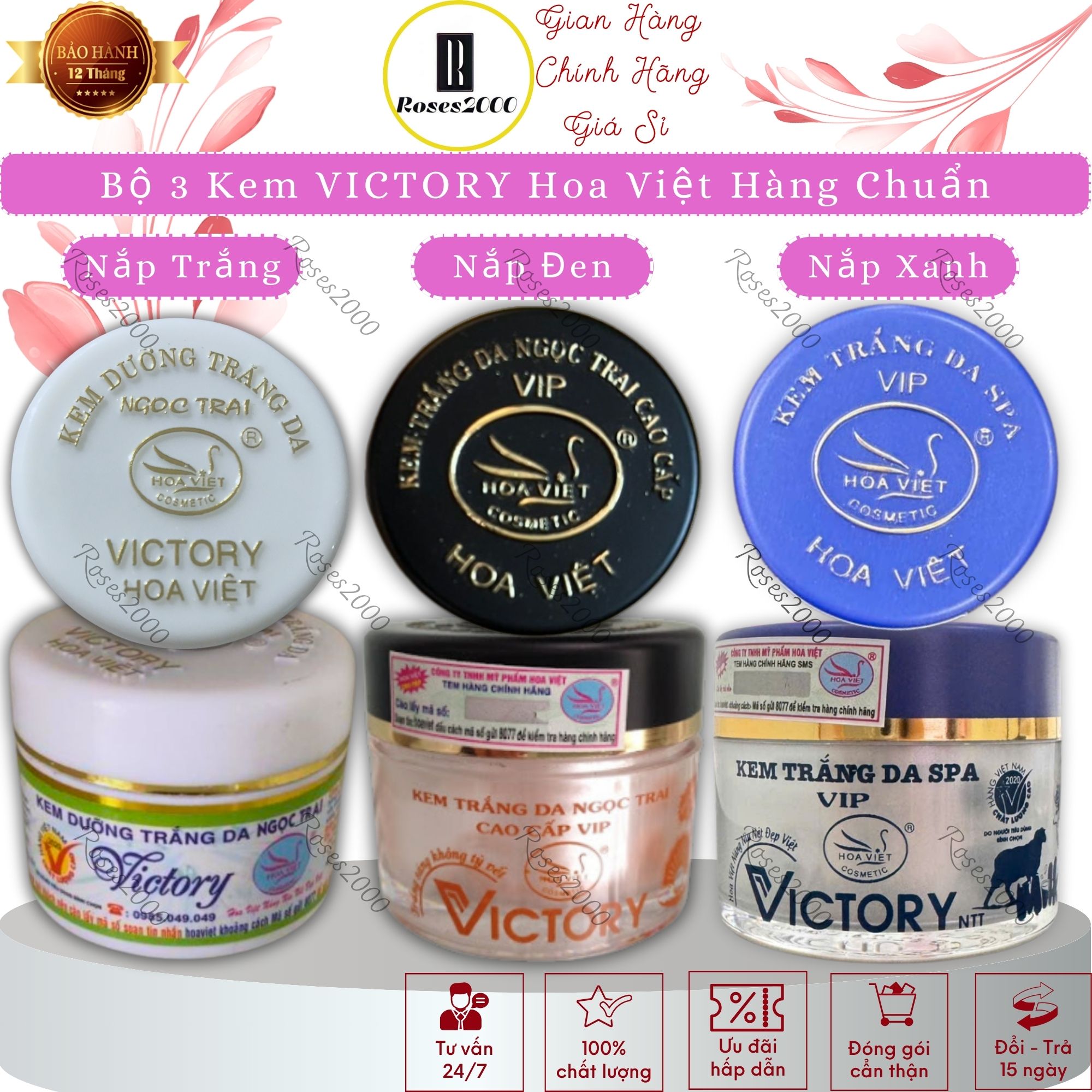 Victory Hoa Viet Pearl Skin Whitening Cream 15g - Brightening & Skin ...