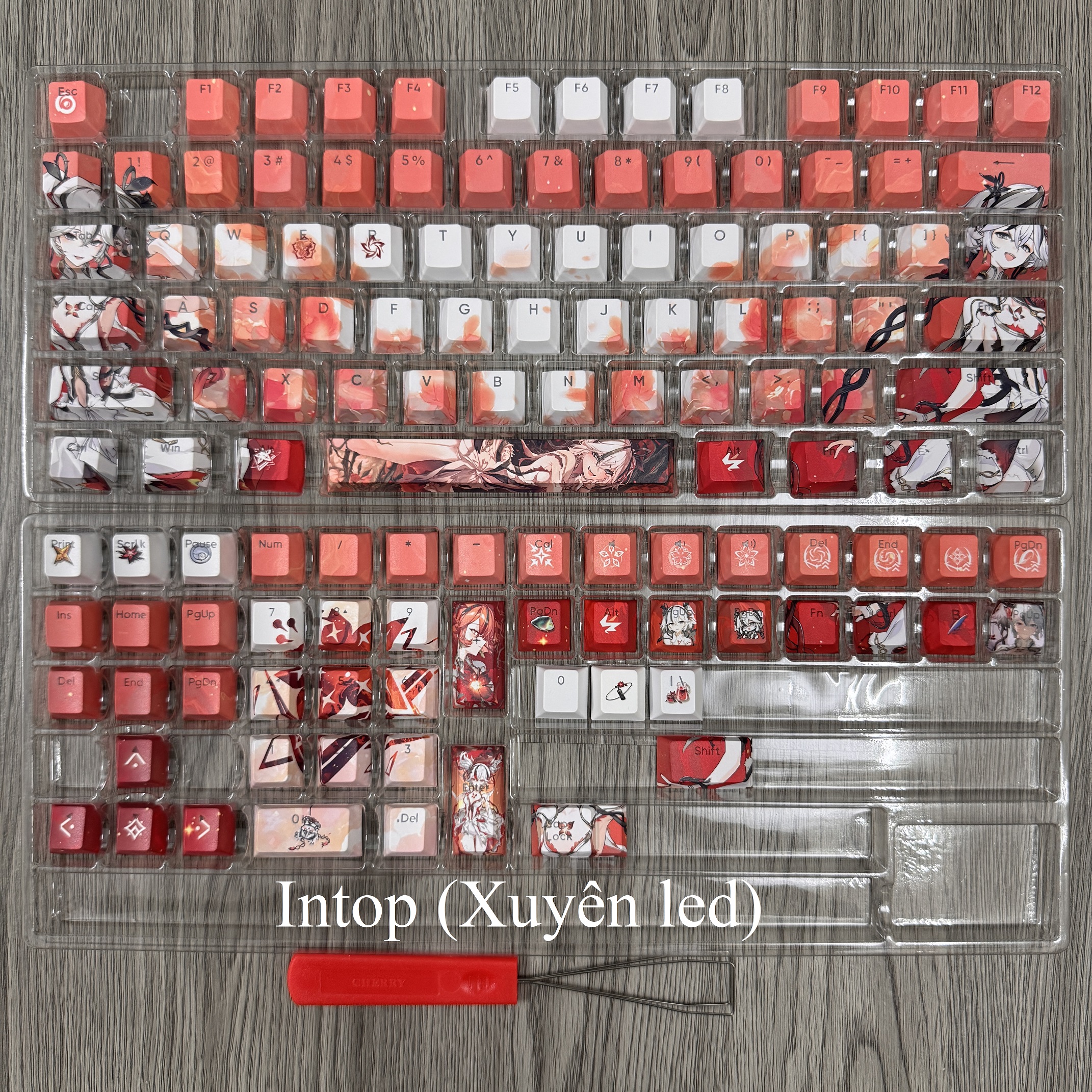 Wuthering Waves Camellya thick PBT Keycap through led in dyesub 5 sides ...