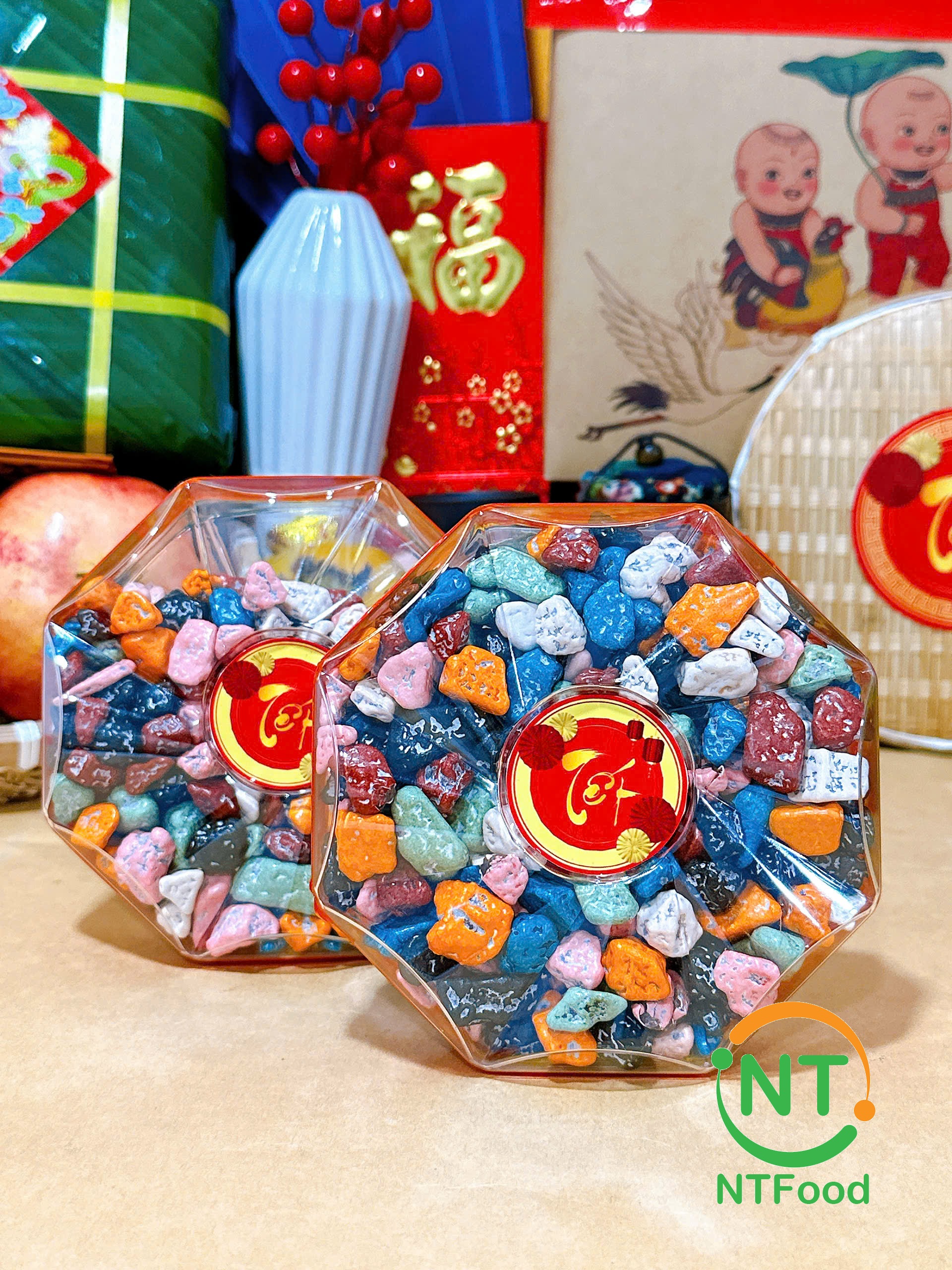 Ntfood Chocolate Pebble Candy - Octagonal Box 300Gr - Nhat Tin Food ...