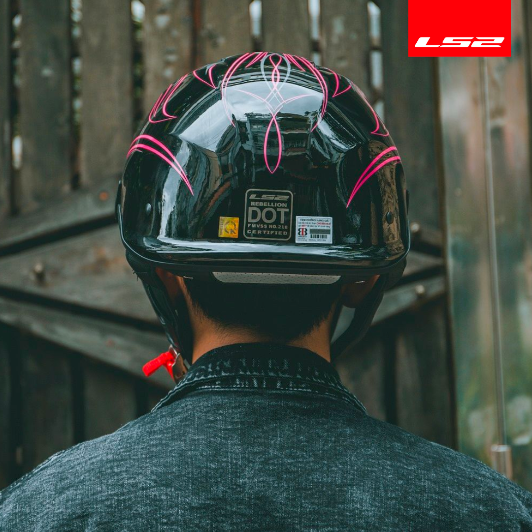 Ls2 OF590 Rebellion Half Head Helmet with Visor - Biker | Shopee Malaysia