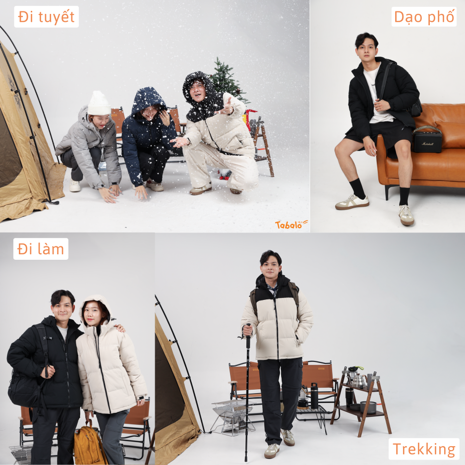 Tabalo Retro Nuptse Fat Life Jacket for Men and Women, Waterproof Life ...