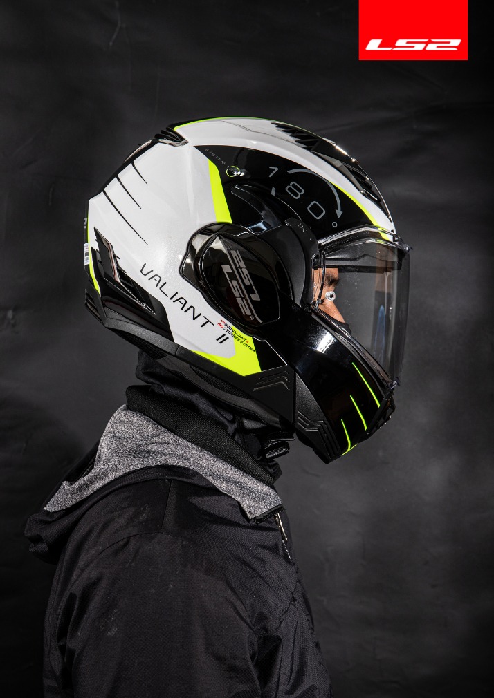 Ls2 FF900 Valiant II 180 Degree Flip Jaw Fullface Helmet - Biker ...