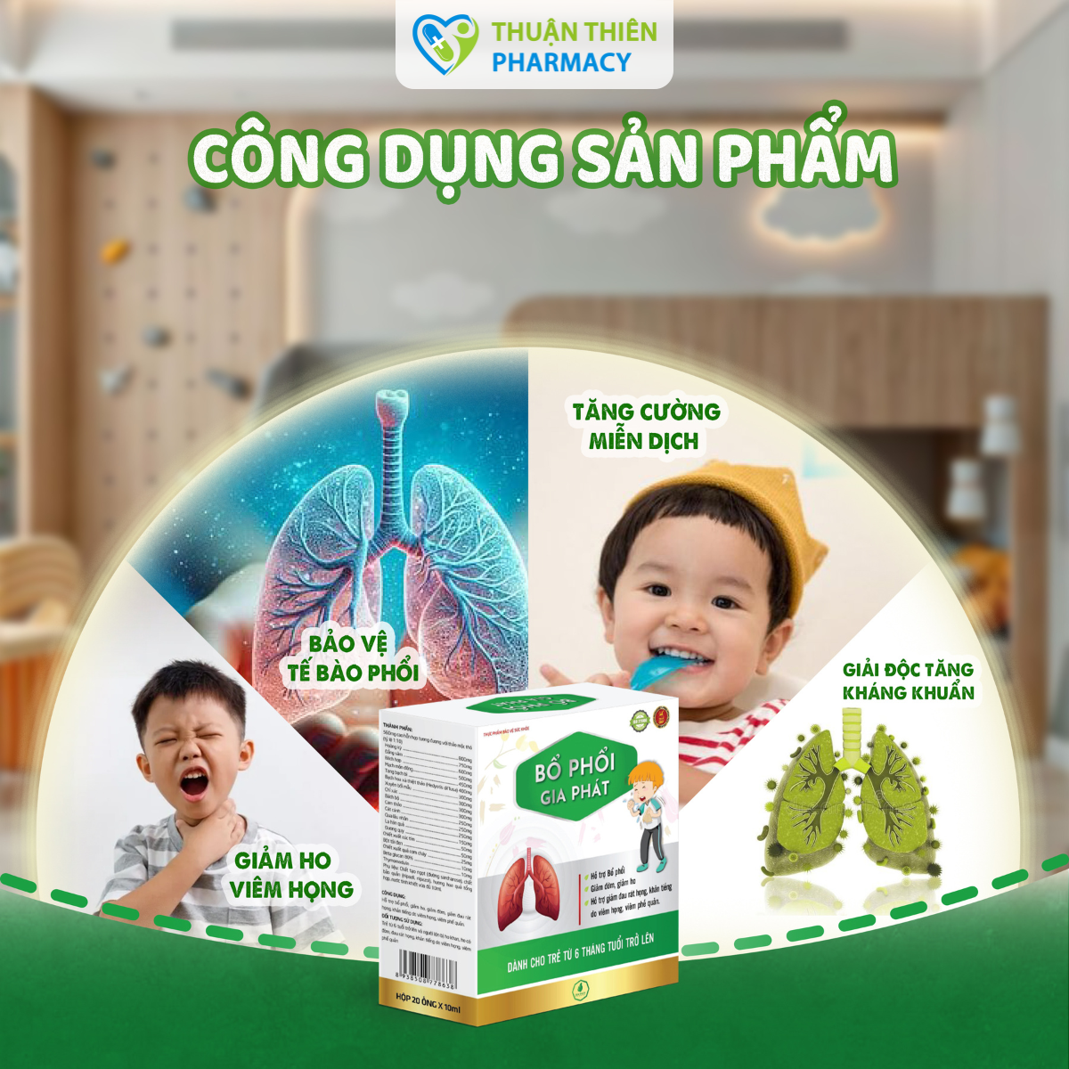 Lung Nourishing Syrup for Babies, Helps Reduce Bronchitis, Cough, Cough ...