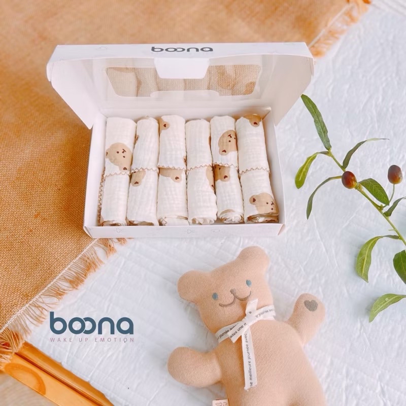 Box of 6 Boona Muslin Baby Milk Bucket Towels, Soft and Smooth for Baby ...