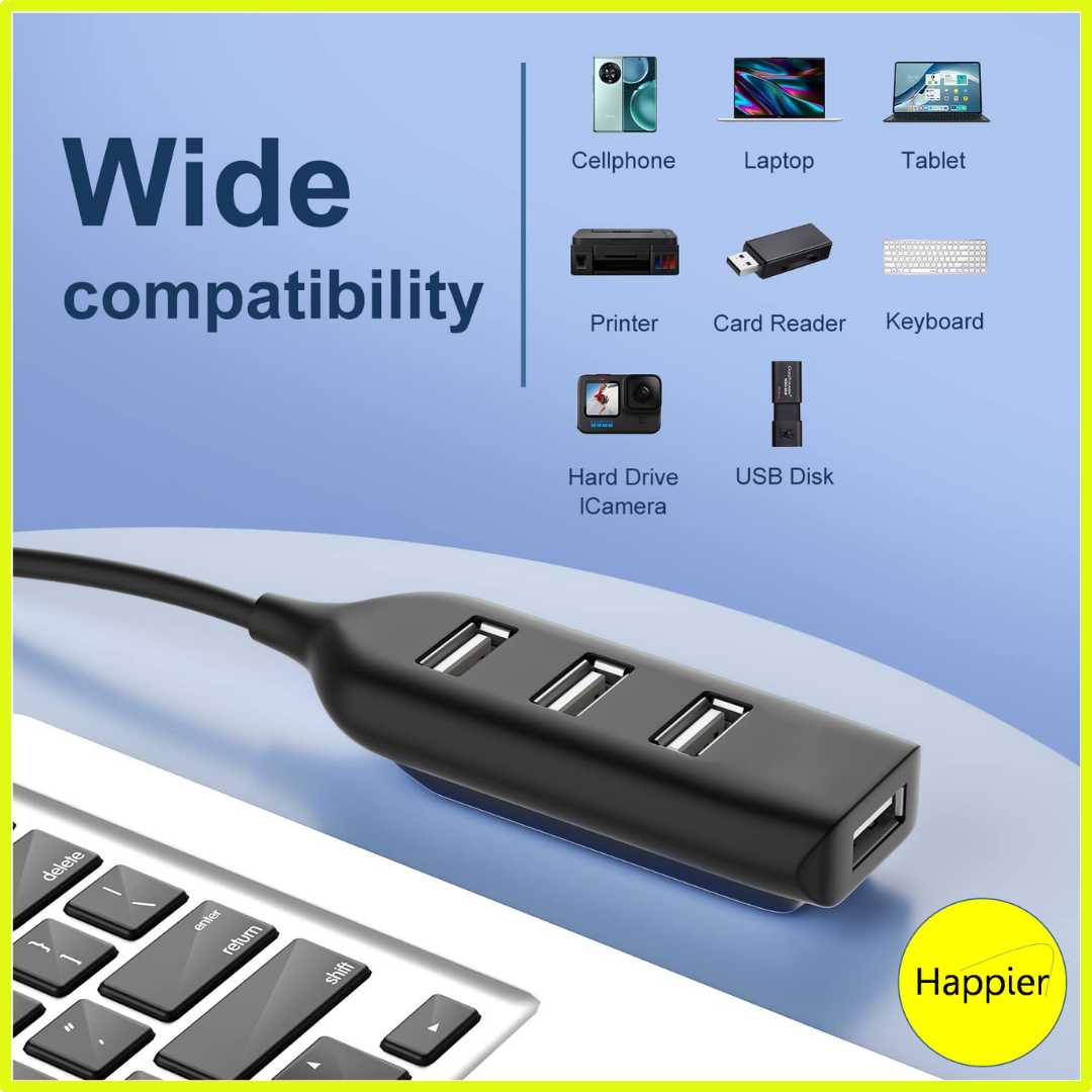 Usb Splitter Convenient 4-Port USB HUB Extender for PC Laptop | Shopee ...