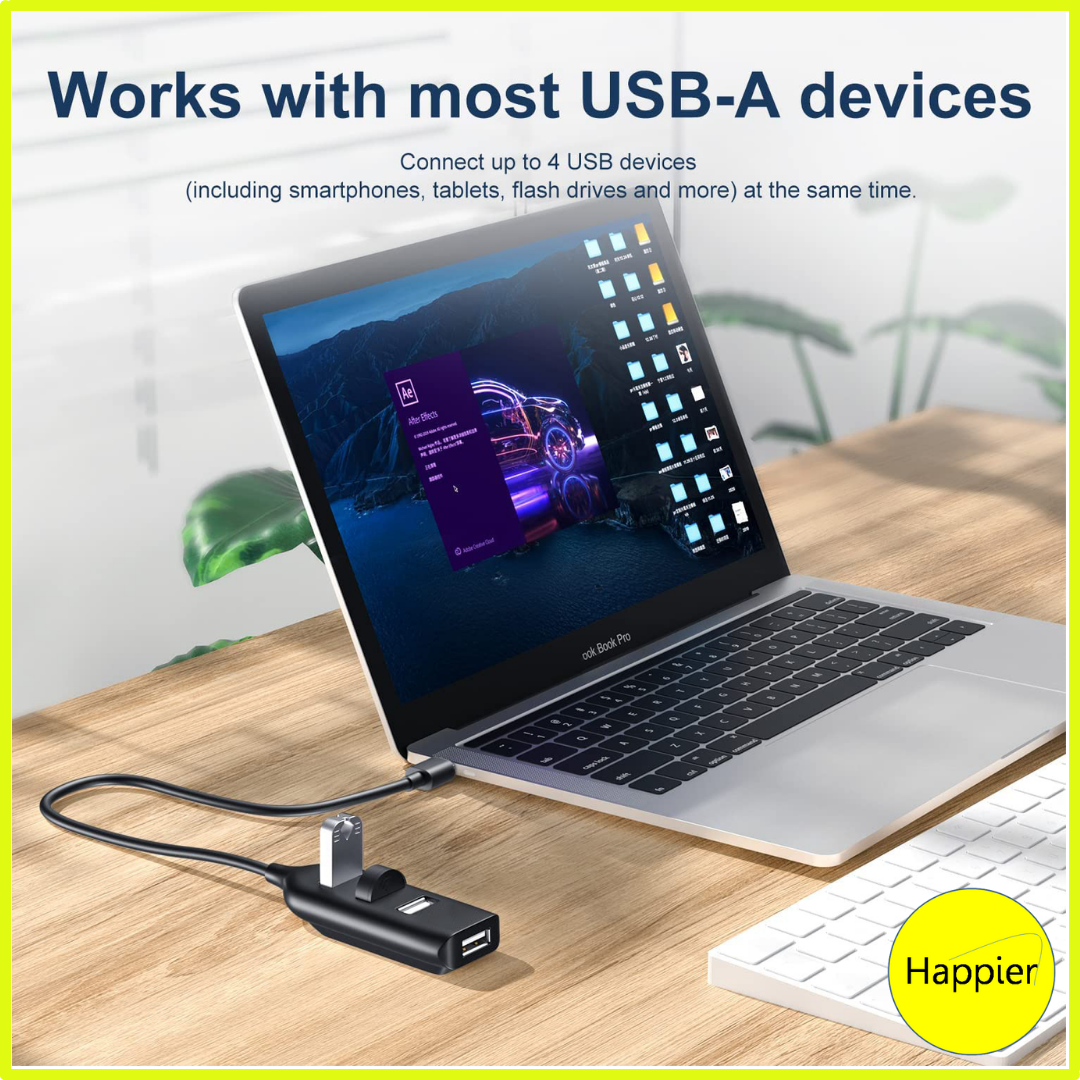 Usb Splitter Convenient 4-Port USB HUB Extender for PC Laptop | Shopee ...
