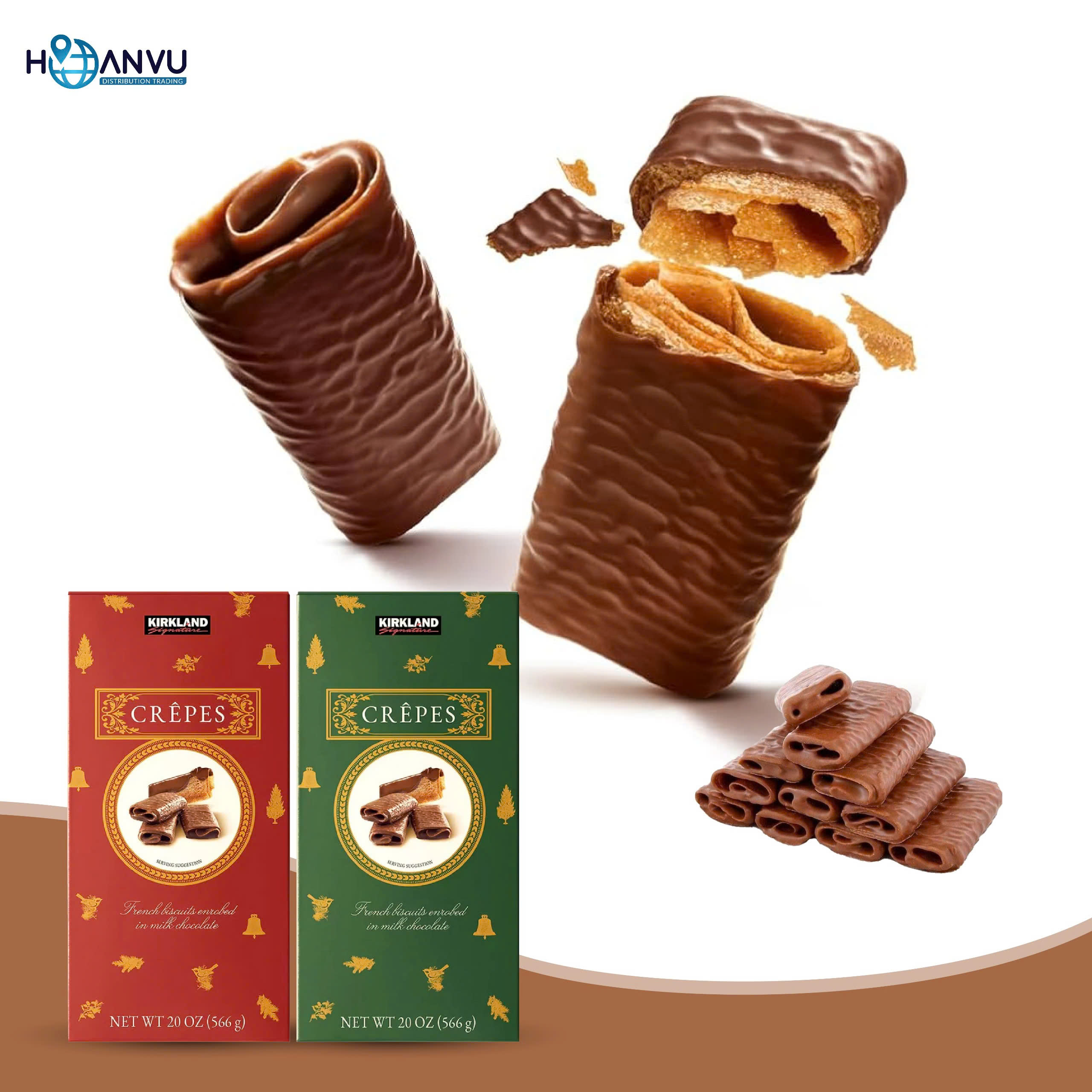 Kirkland Signature Crepes Milk Chocolate Covered Cookies 566g | Shopee ...