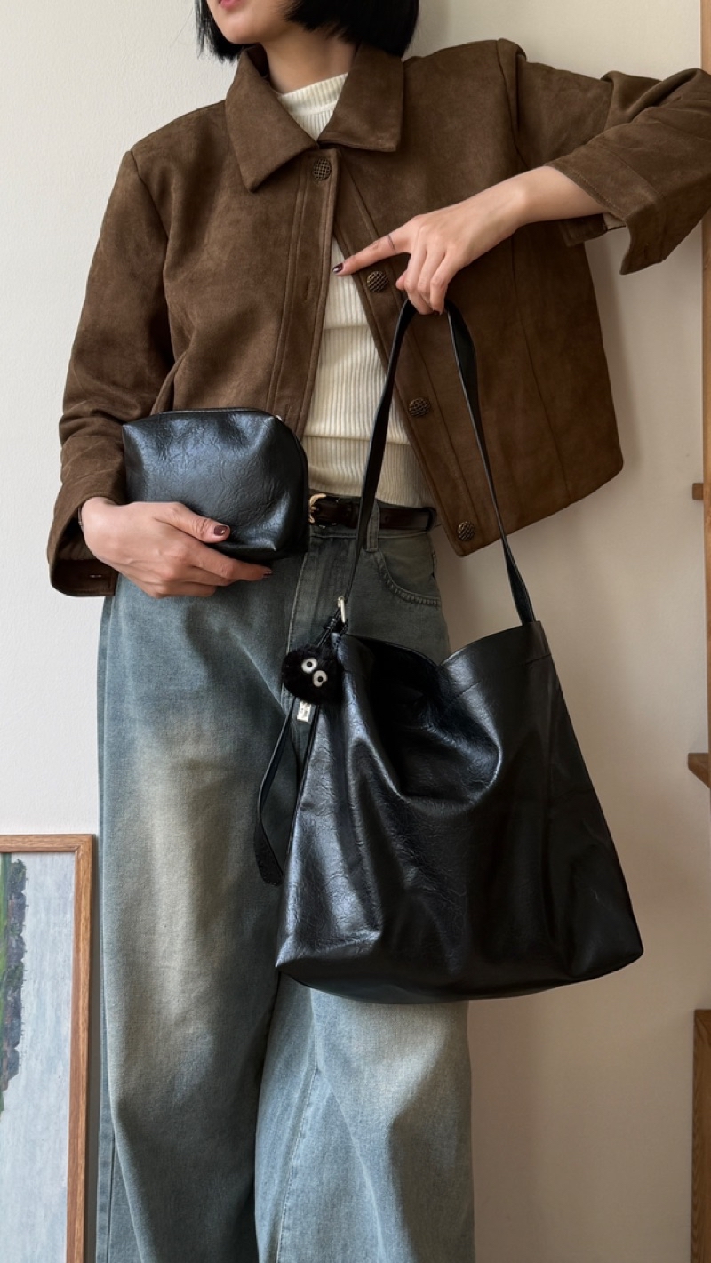 [ Free Charm & Leather Pouch ] AOGI xideマギ Basic Leather Tote - AOGI ...