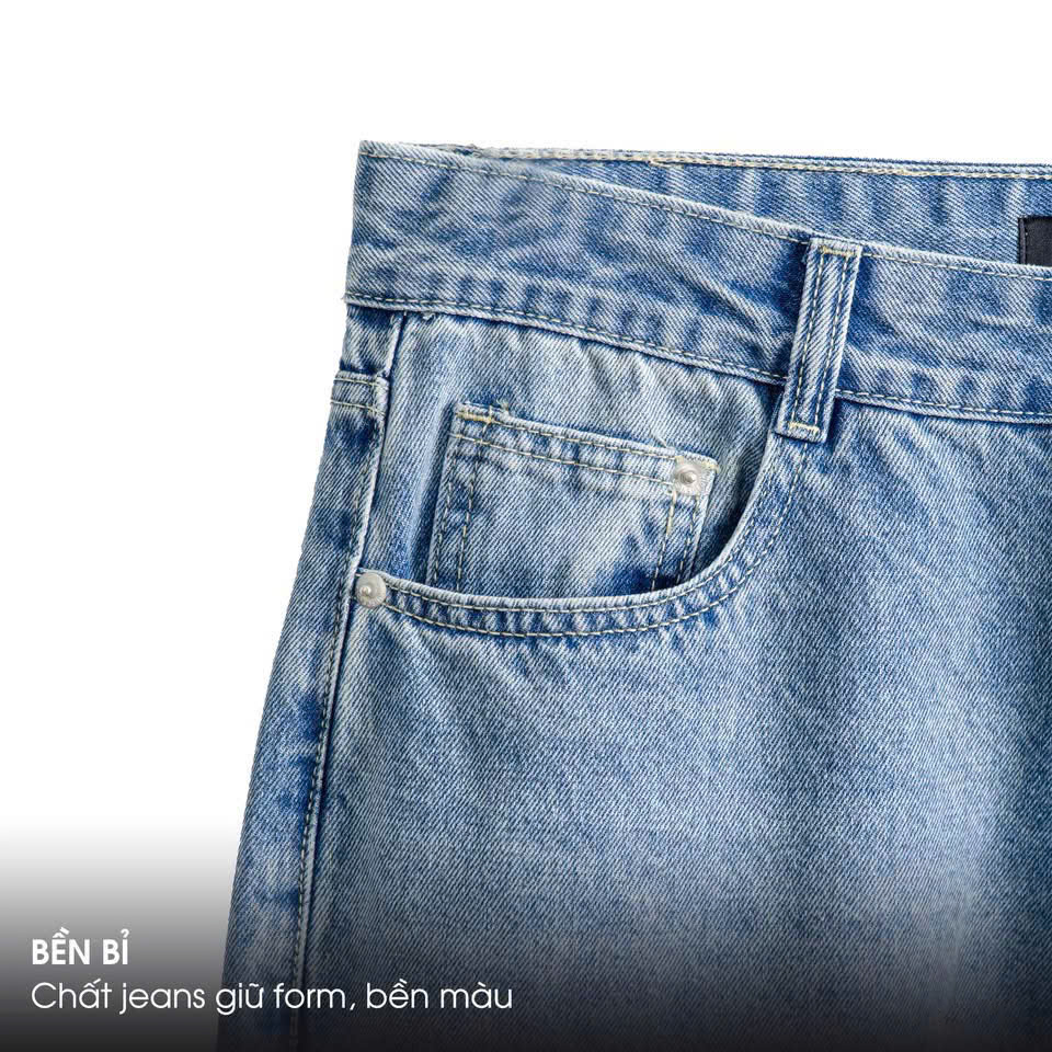 Retro FABUMAN blue men's jeans, loose fit, soft denim fabric, wide leg ...