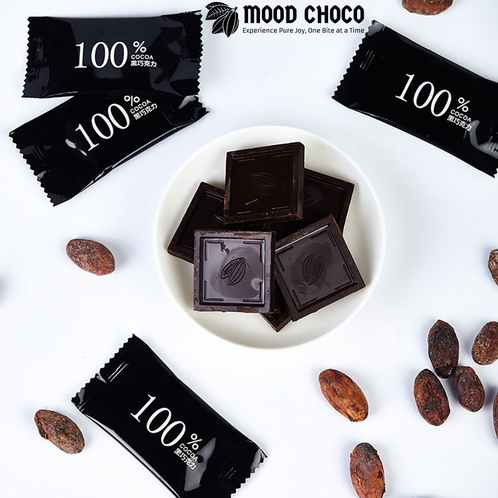 100% unsweetened pure bitter dark chocolate MOOD CHOCO diet cocoa ...