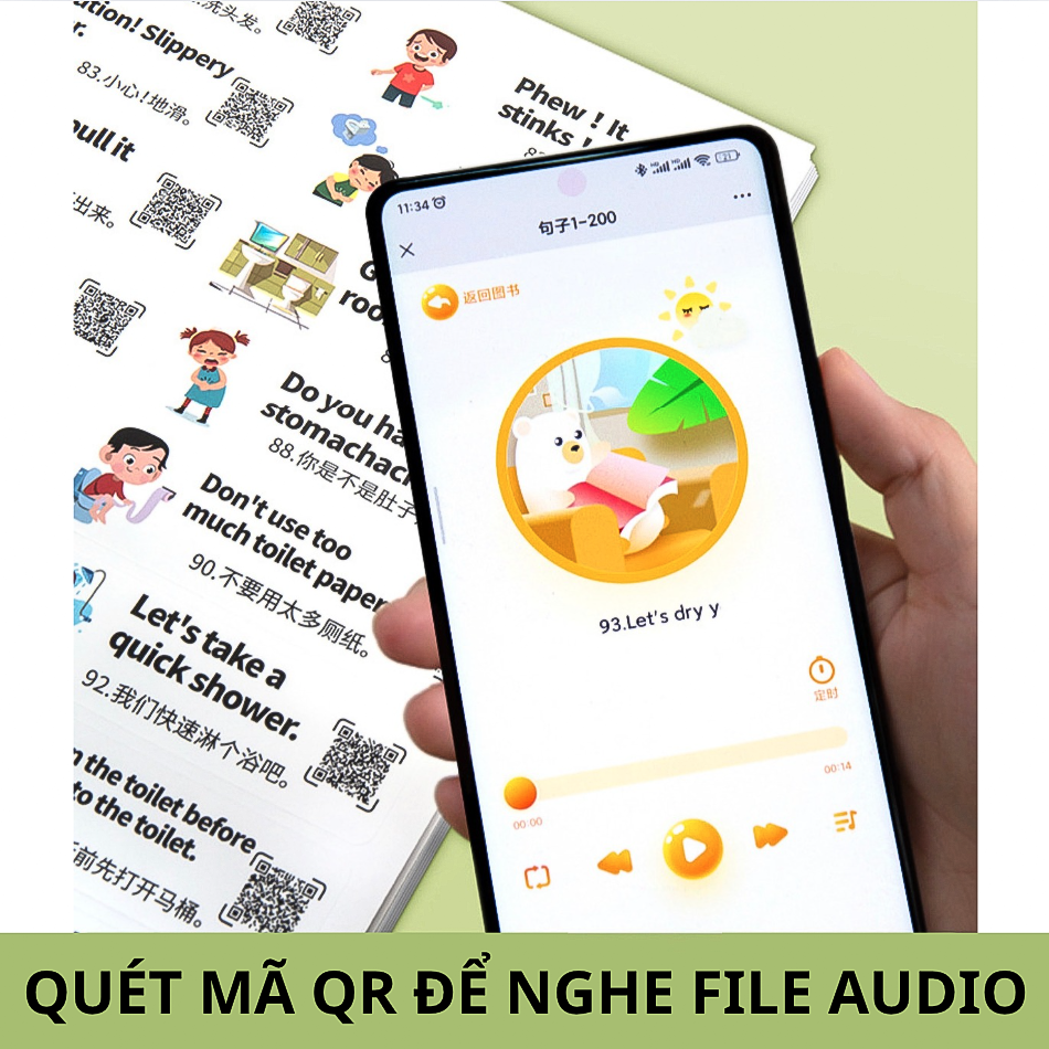 Combo of 200 stickers to help quickly remember vocabulary (Bilingual ...