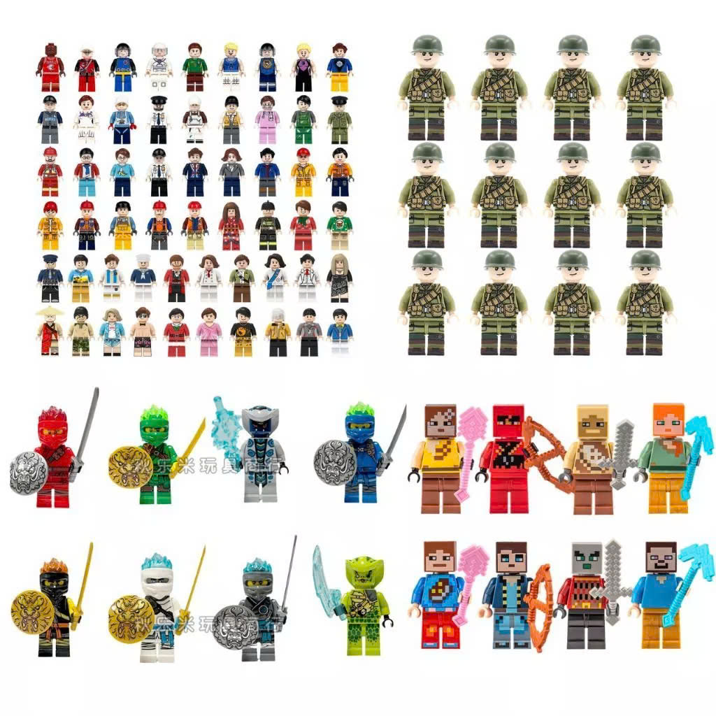 Assembled toy model mini figure Cartoon Characters, anime, police pubg ...