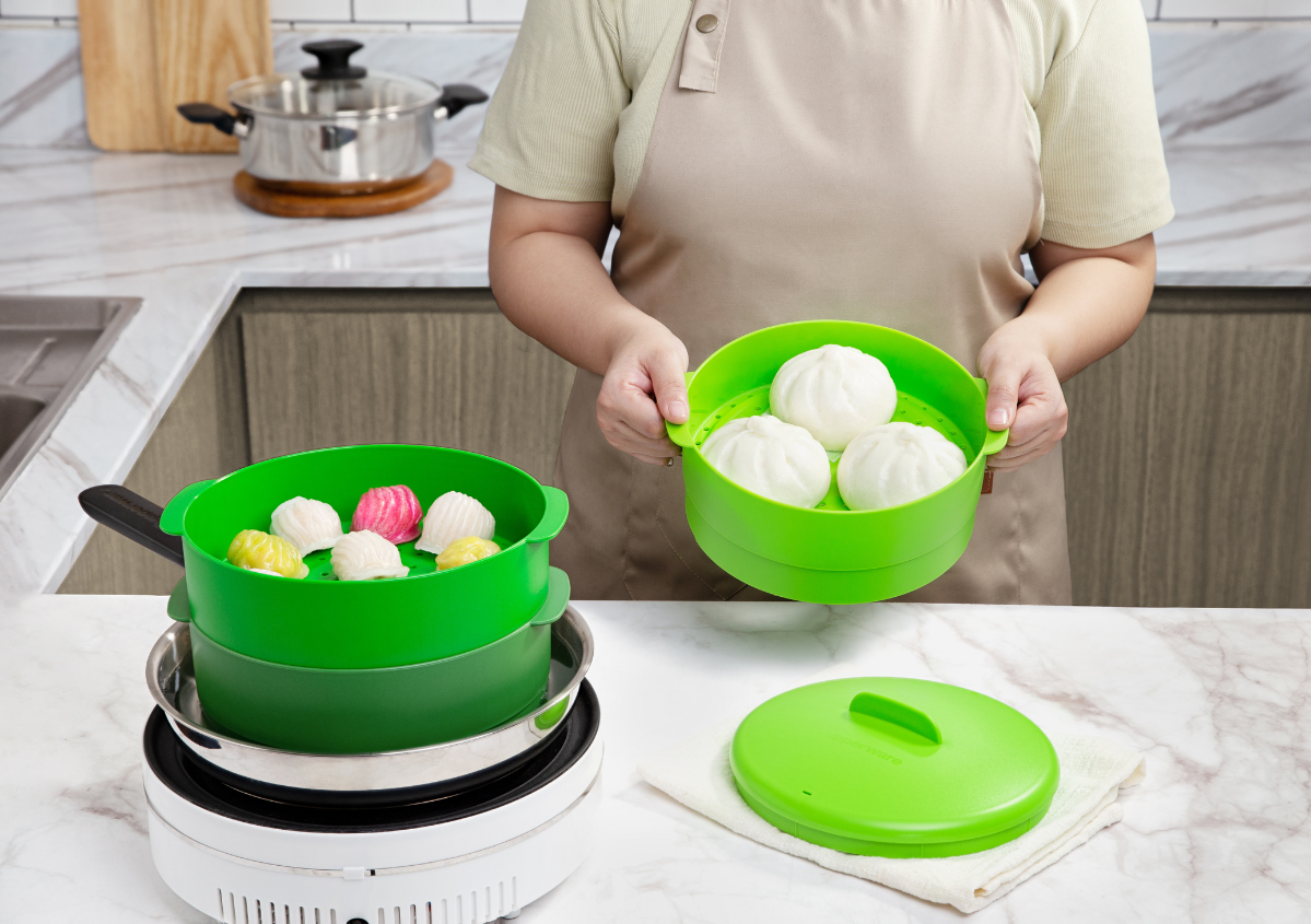 Tupperware Steam It 3-Tier Steamer - 2 Color Options - Virgin Plastic ...