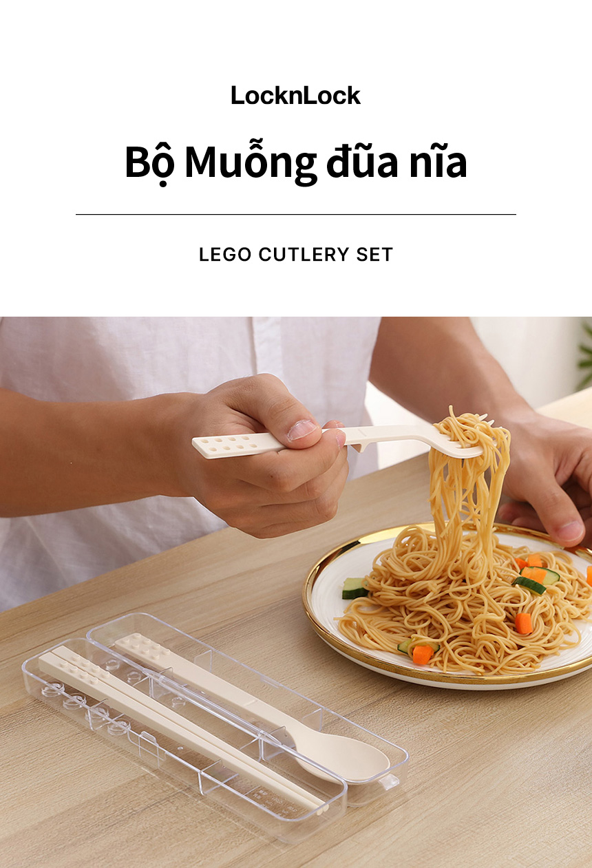 LocknLock Lego Cutlery Set TLL108 with box | Shopee Malaysia
