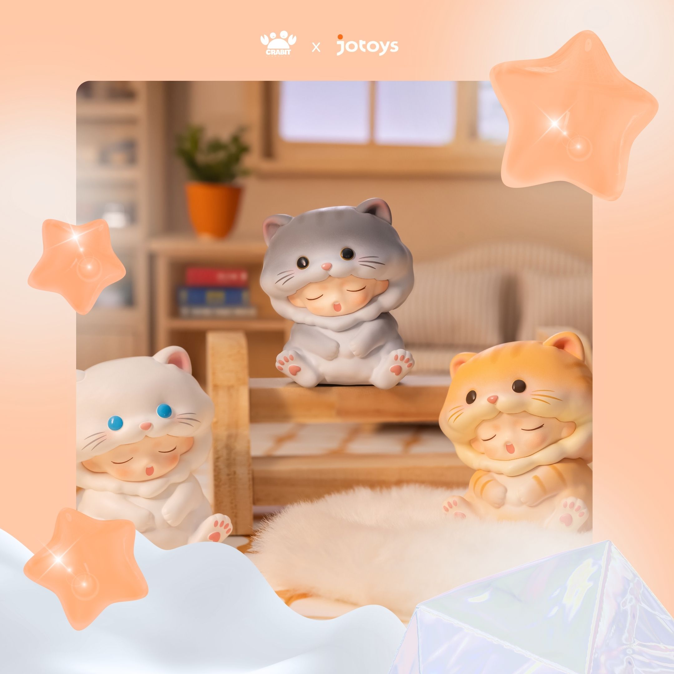 [GENUINE Jotoys] cute blind box model YUMO Stay With You cute blind bag blind box Crabit x ...