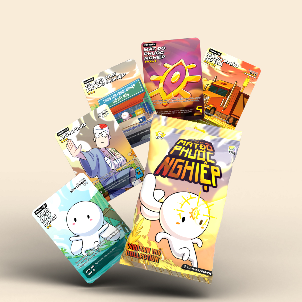 Dignity Cards with Rounded Corners Rabbit Collection 7 Colors: Eyes ...