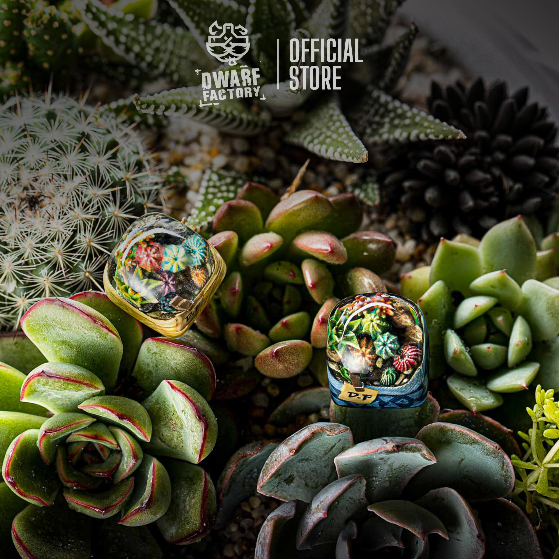 Dwarf Factory mechanical keyboard Artisan Keycap - Terrarium V2 ...