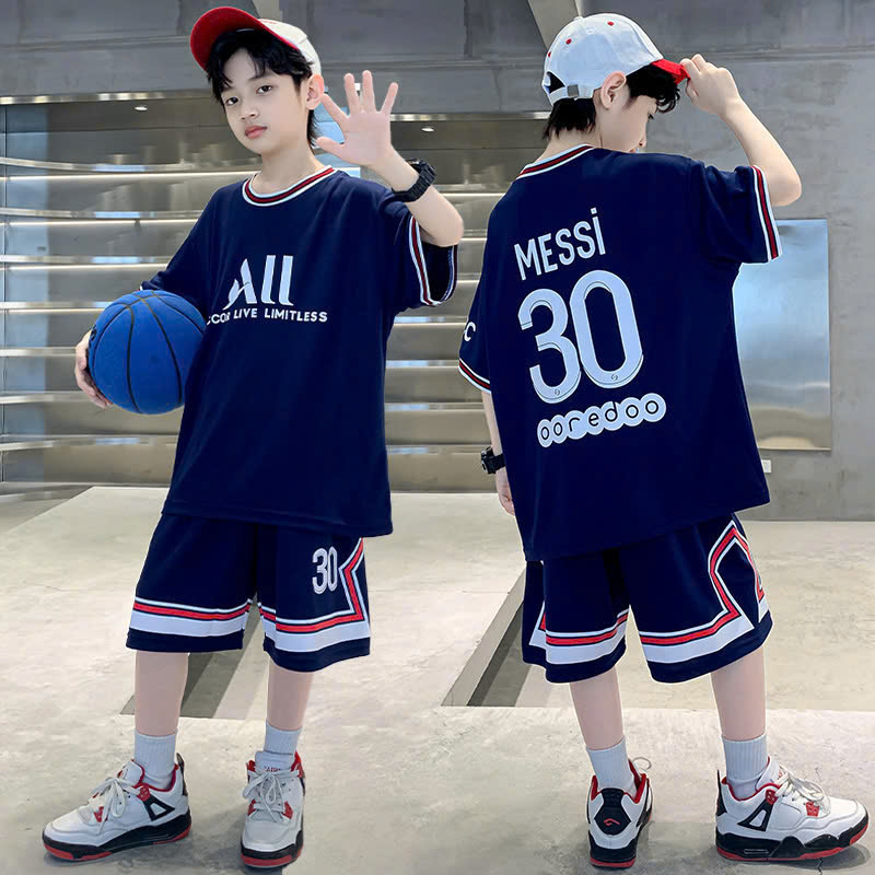 Set of summer clothes for boys 14-52kg FOOTBALL model. Elastic, airy material. H5 | Shopee Malaysia