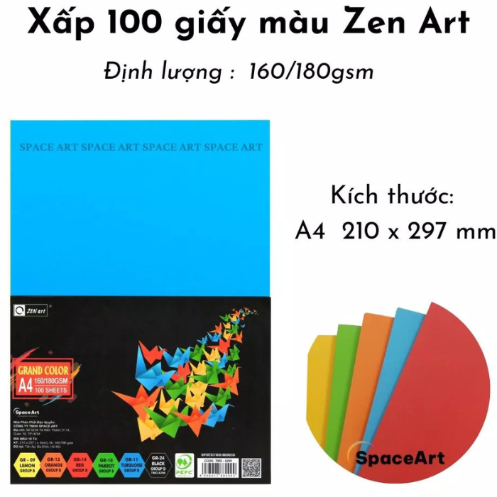 Zen ART Cardboard - Grand Color A4 Cover 160/180gsm Thick Paper ...