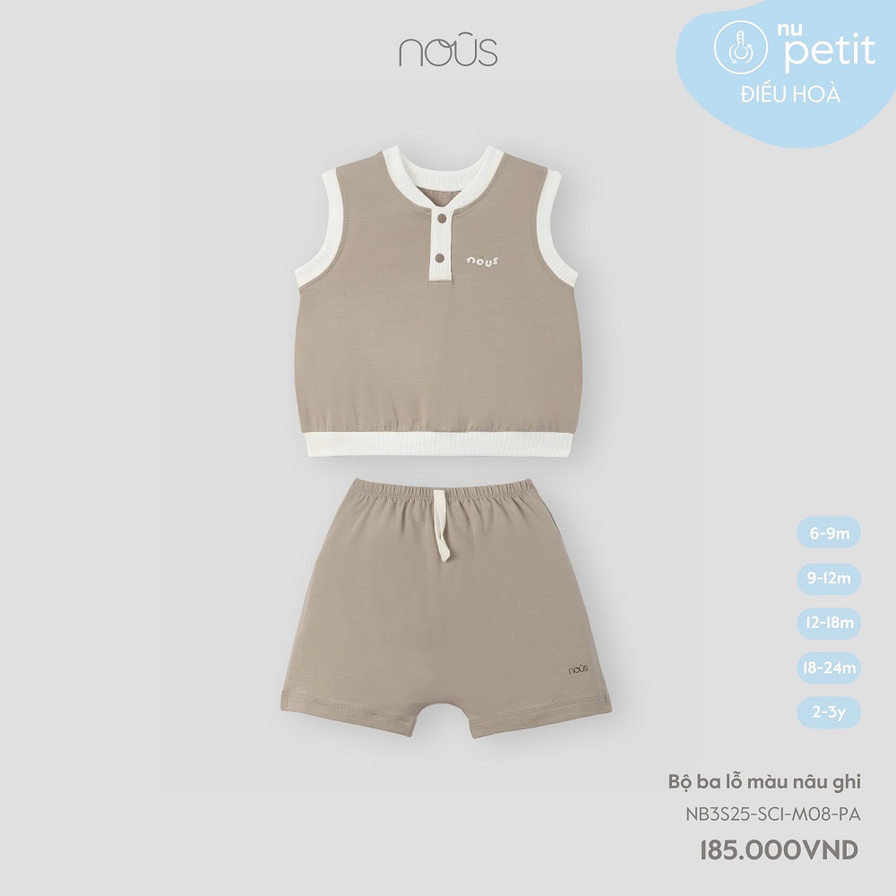 Nous Baby Three-hole set for boys and girls, spring and summer, cool ...