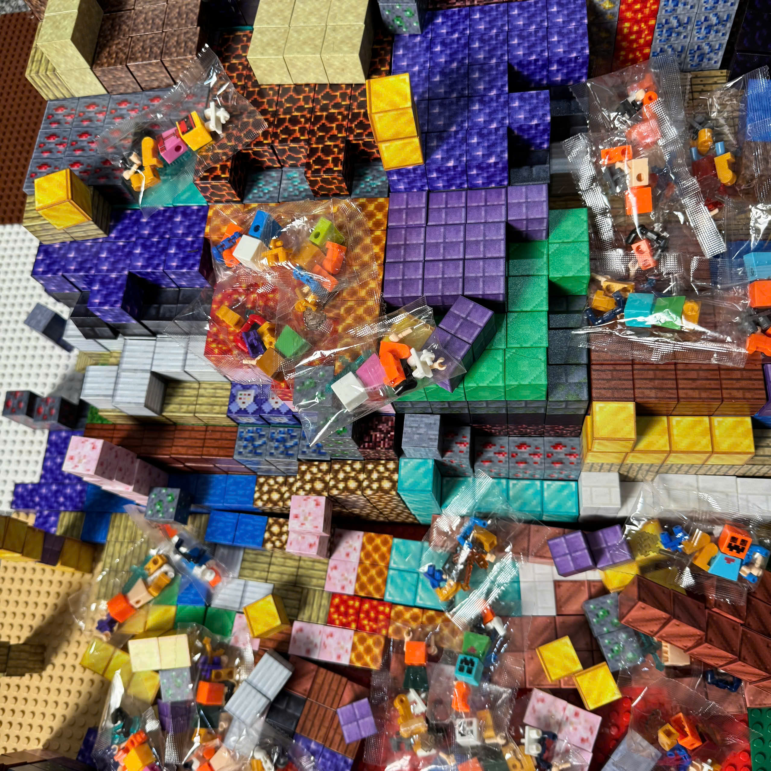 (Random Brick) Magnetic Assembly Toy Blocks Minecraft Male Magnetic ...