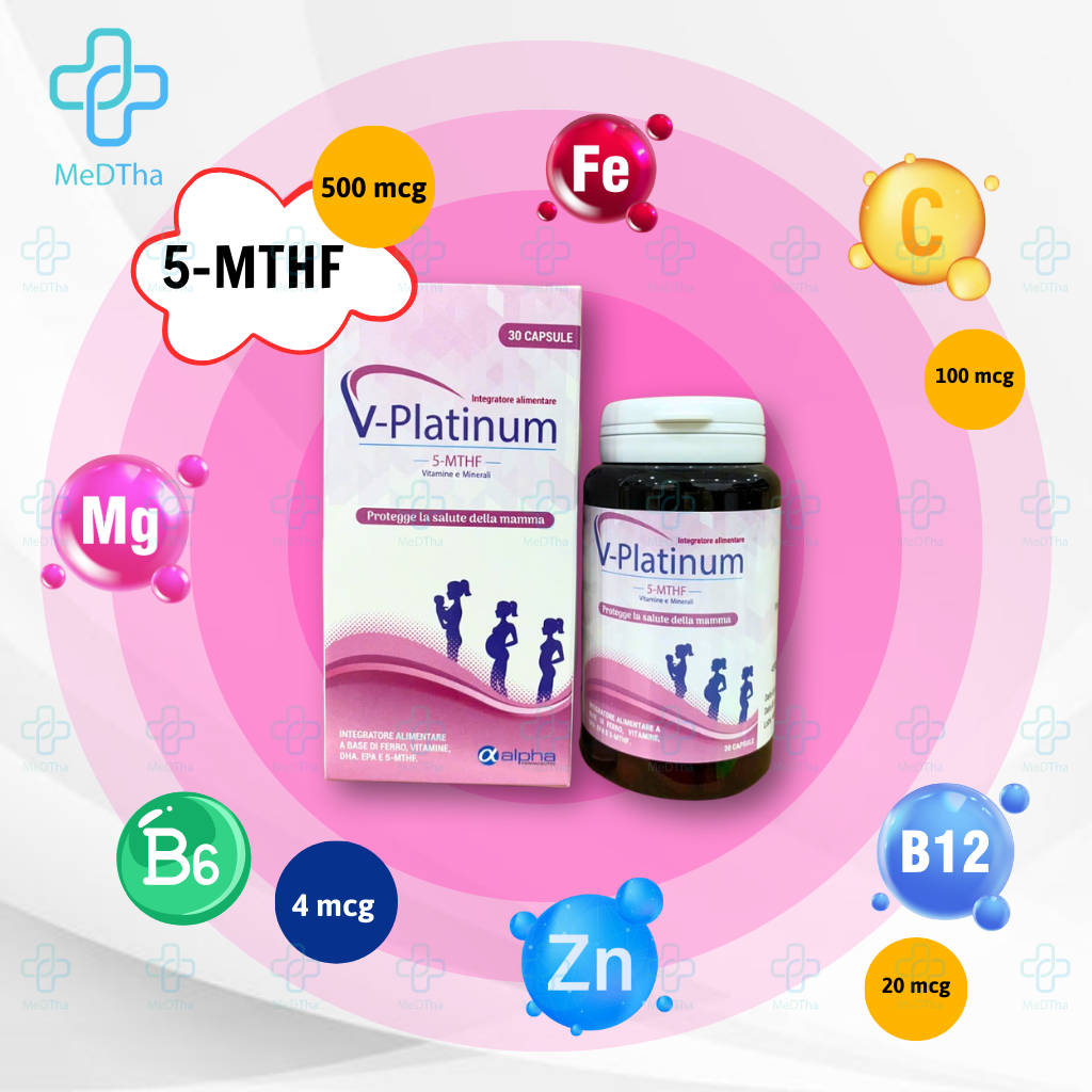 V-platinum 5-MTHF - Folic Acid / Folate Supplement, Iron, Multivitamin ...