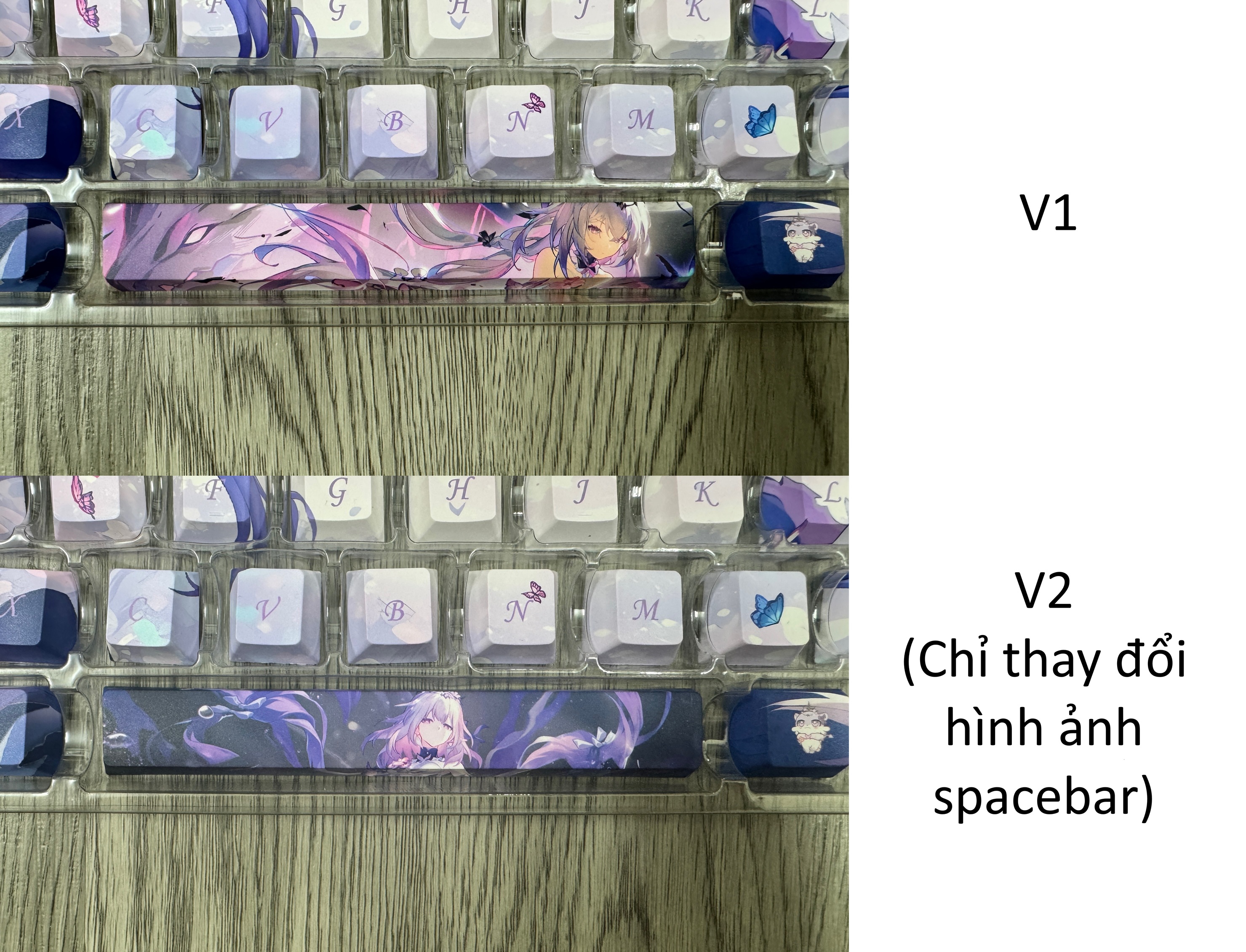 Honkai Keycap: Star Rail Castorice thick PBT through led in dyesub 5 ...