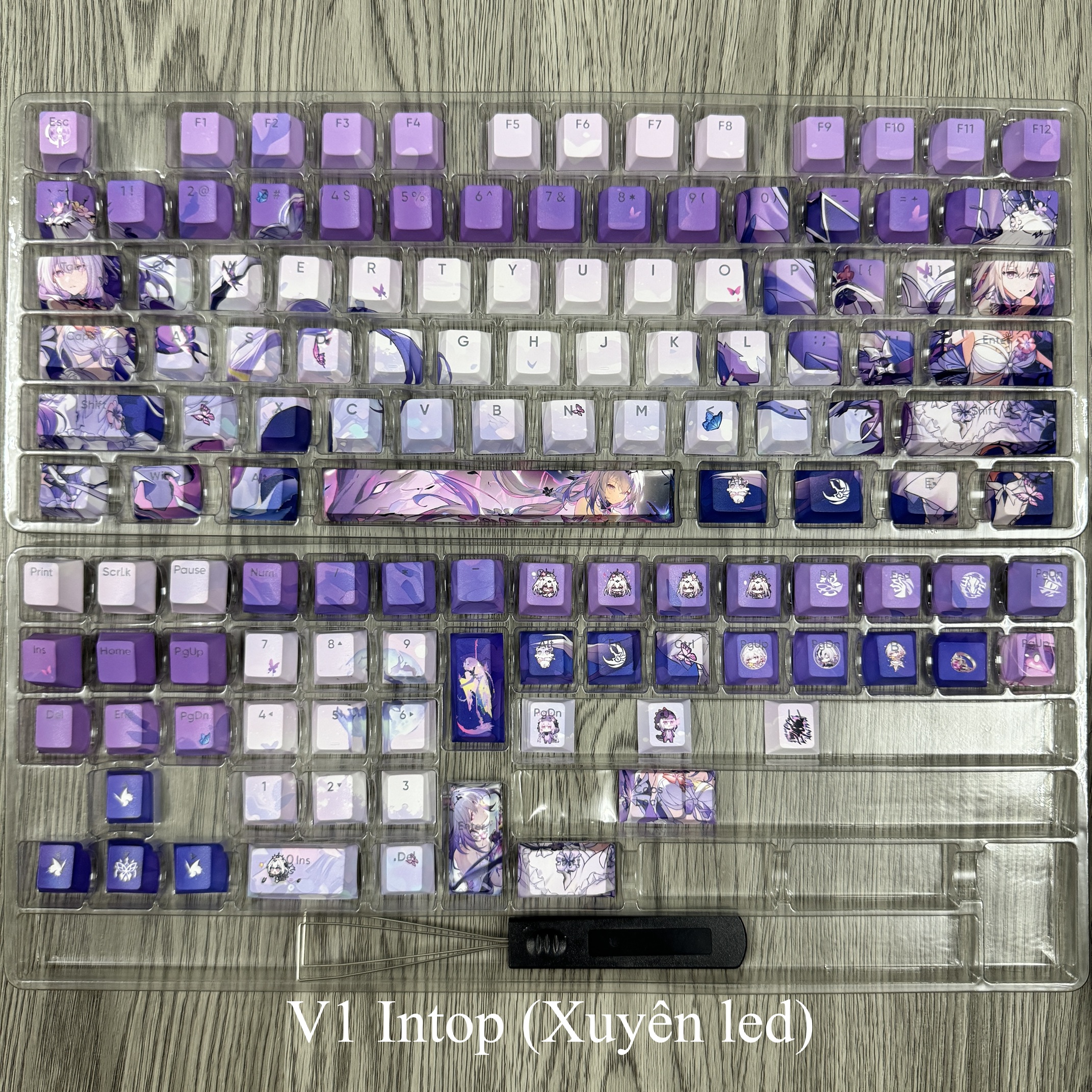 Honkai Keycap: Star Rail Castorice thick PBT through led in dyesub 5 ...
