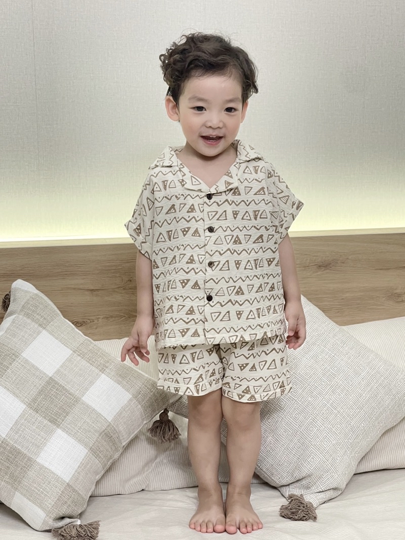 BATALA KIDS summer outfit, BROWN BEIGE PATTERN CLOTHING SET in 2 cute ...