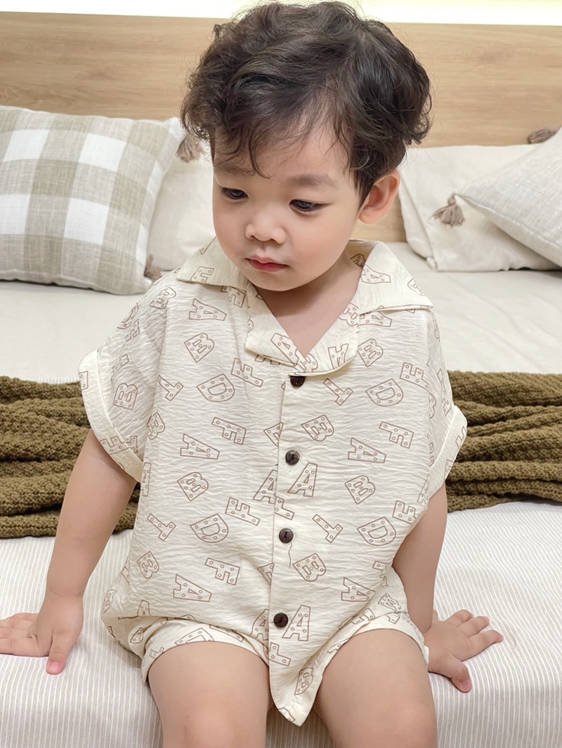 BATALA KIDS summer outfit, BROWN BEIGE PATTERN CLOTHING SET in 2 cute ...