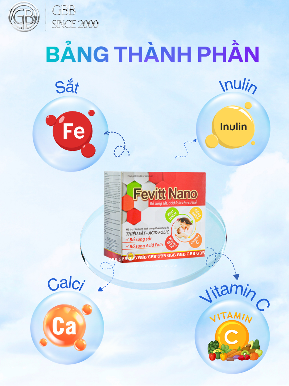 Fevitt Nano iron supplement pills nourish blood and improve anemia (Box ...