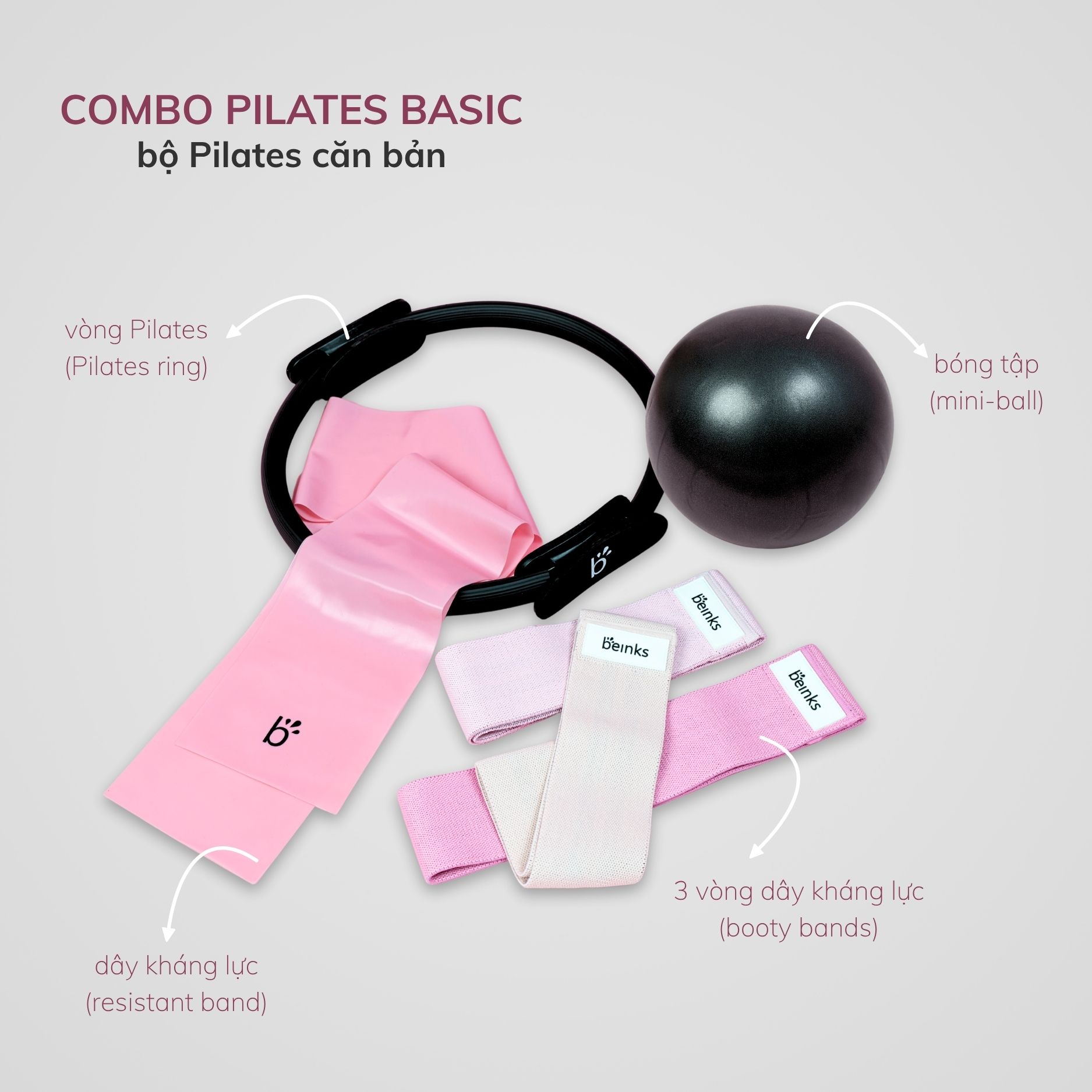 COMBO PILATES BASIC - BASIC Pilates Kit (4 types of tools) | Shopee ...